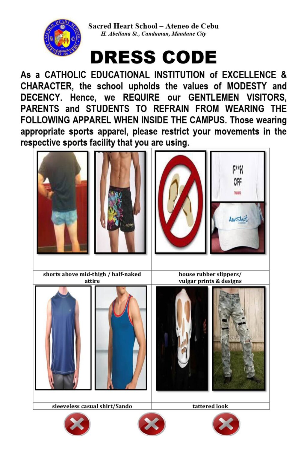 SCHOOL DRESS CODE – Sacred Heart School – Ateneo de Cebu