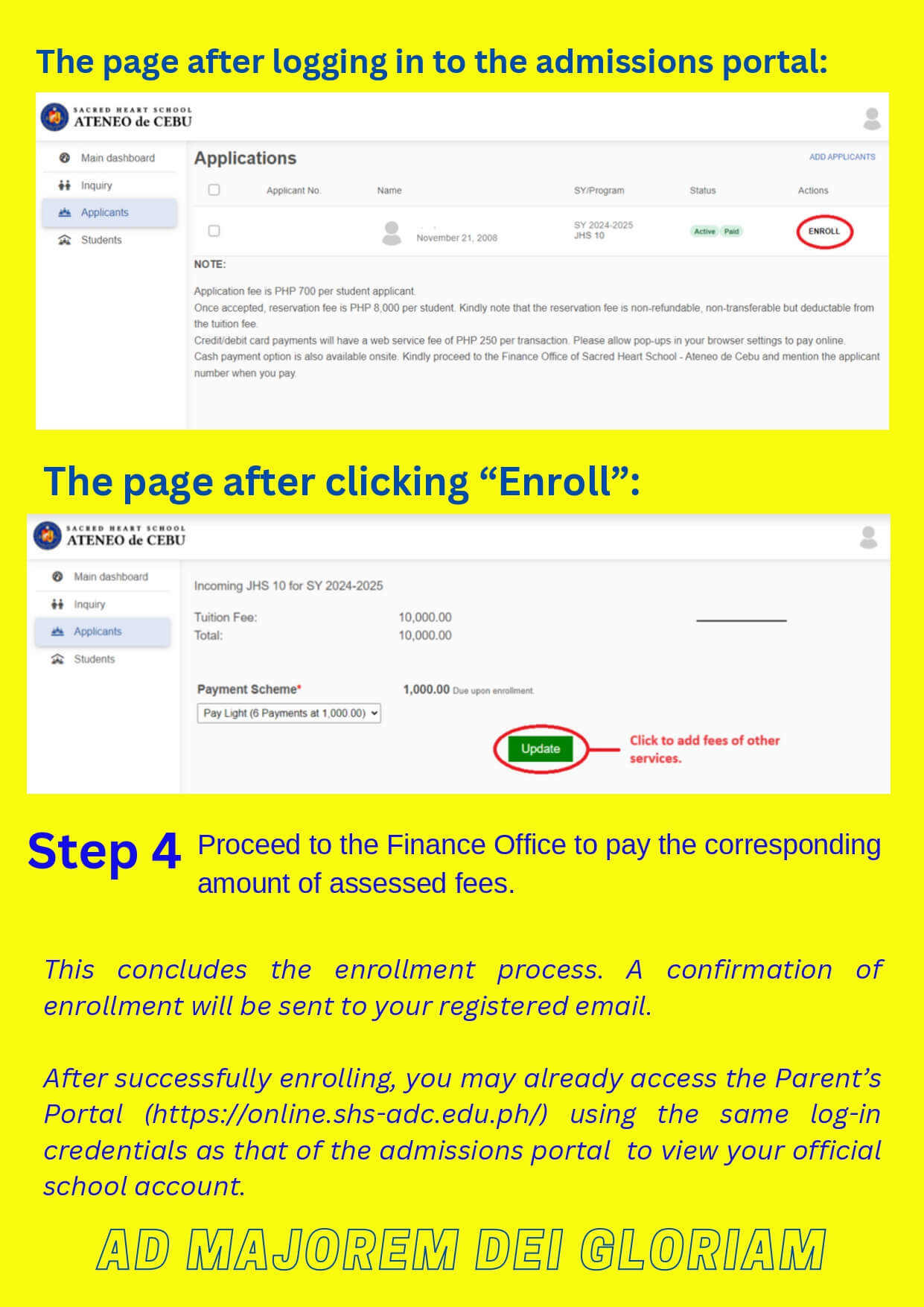 STEPS TO PROCESSING ENROLLMENT
